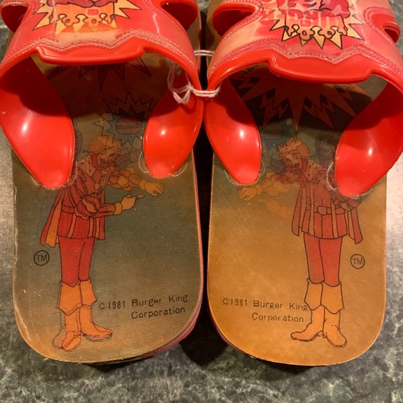 burger king | Shoes | Vintage 981 Burger King Holographic Flip Flops ...